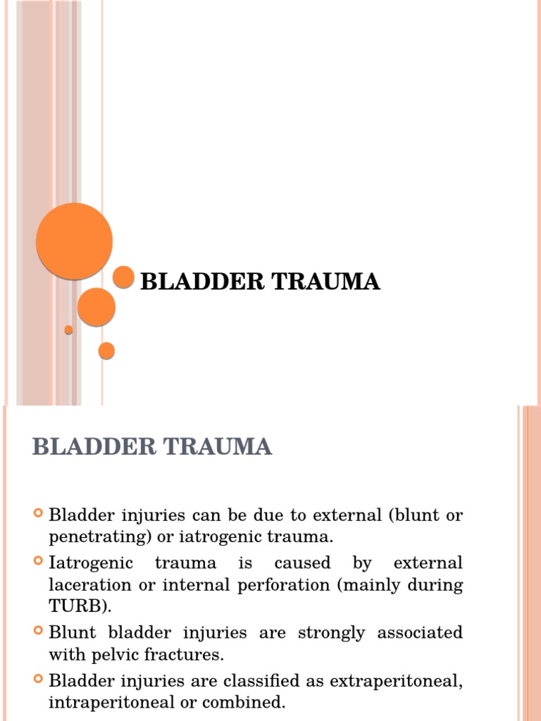 Bladder Trauma | PDF | Major Trauma | Traumatology