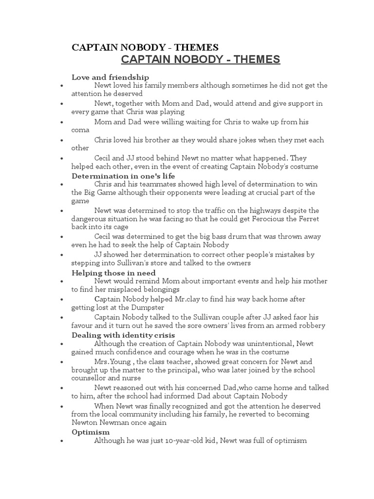 Captain Nobody | PDF