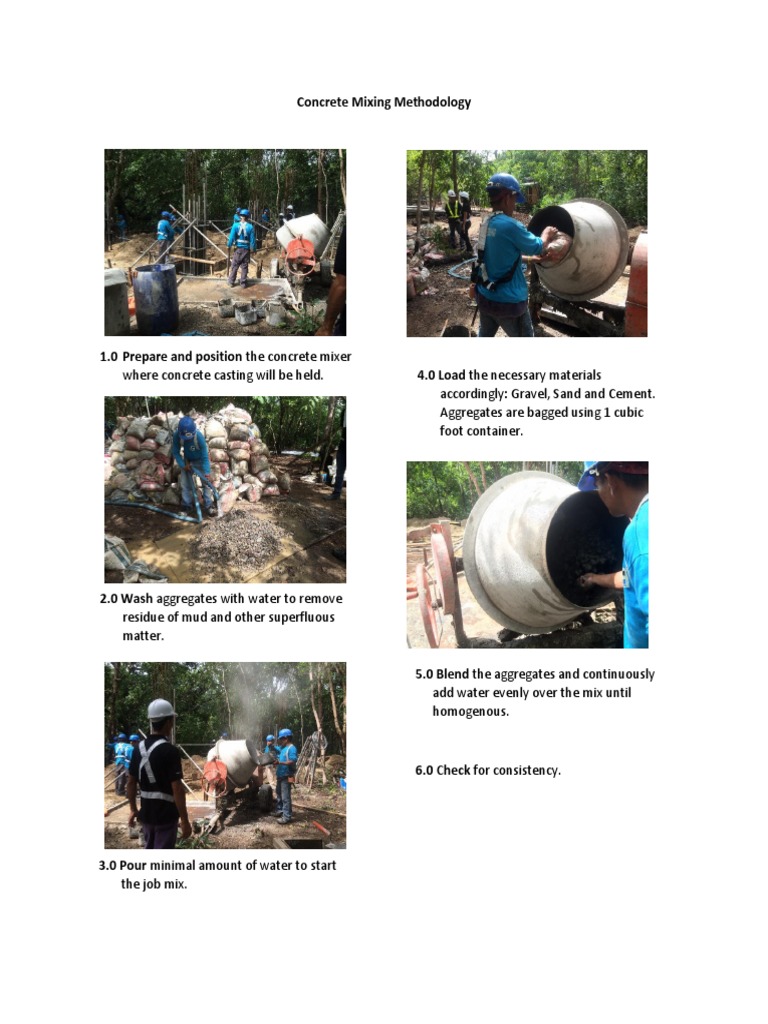 Concrete Mixing Methodology | PDF
