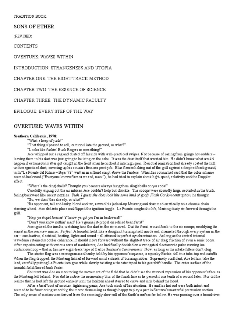 Sons of Ether Revised - Print | PDF | Luminiferous Aether | Parallel ...