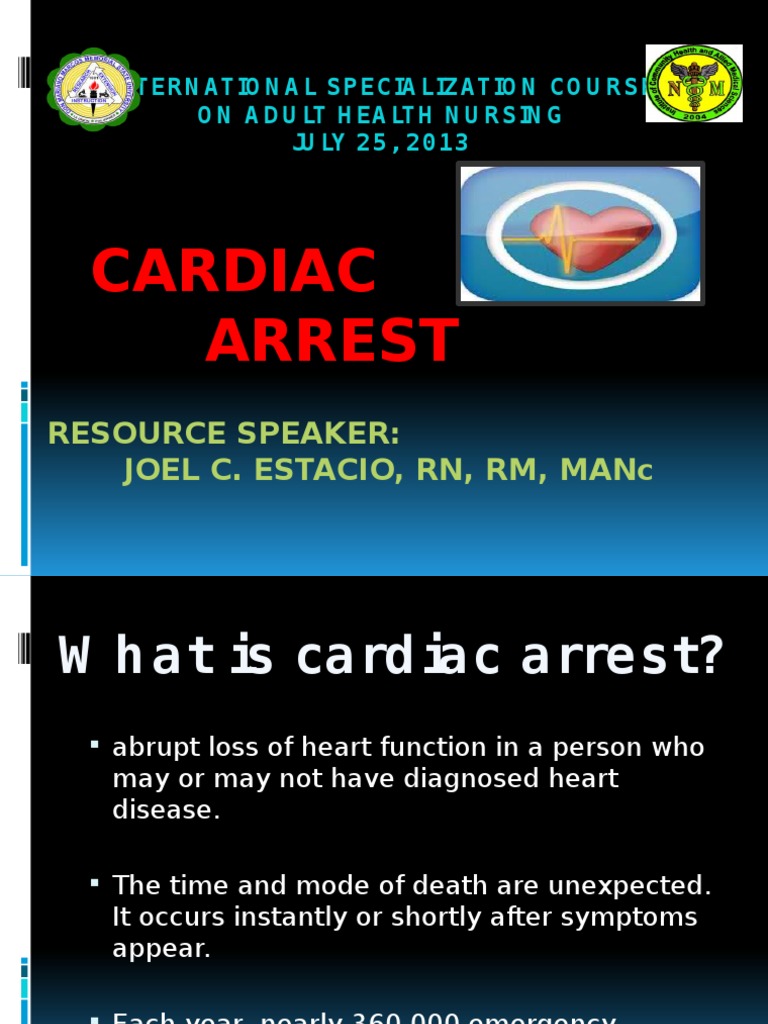 Cardiac Arrest | PDF | Cardiac Arrest | Cardiopulmonary Resuscitation