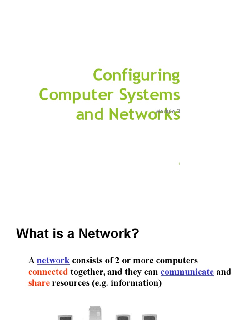 Configuring Computer Systems and Networks Module 3 | PDF | Network Topology | Wide Area Network