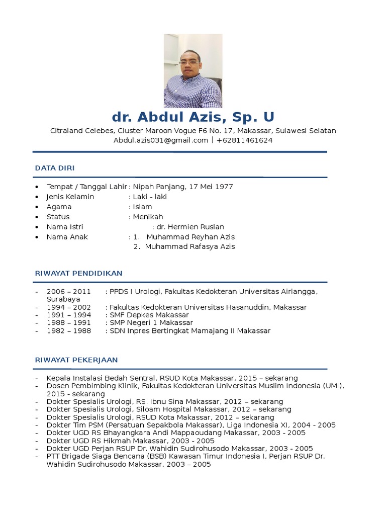 CV DR - Azis | PDF