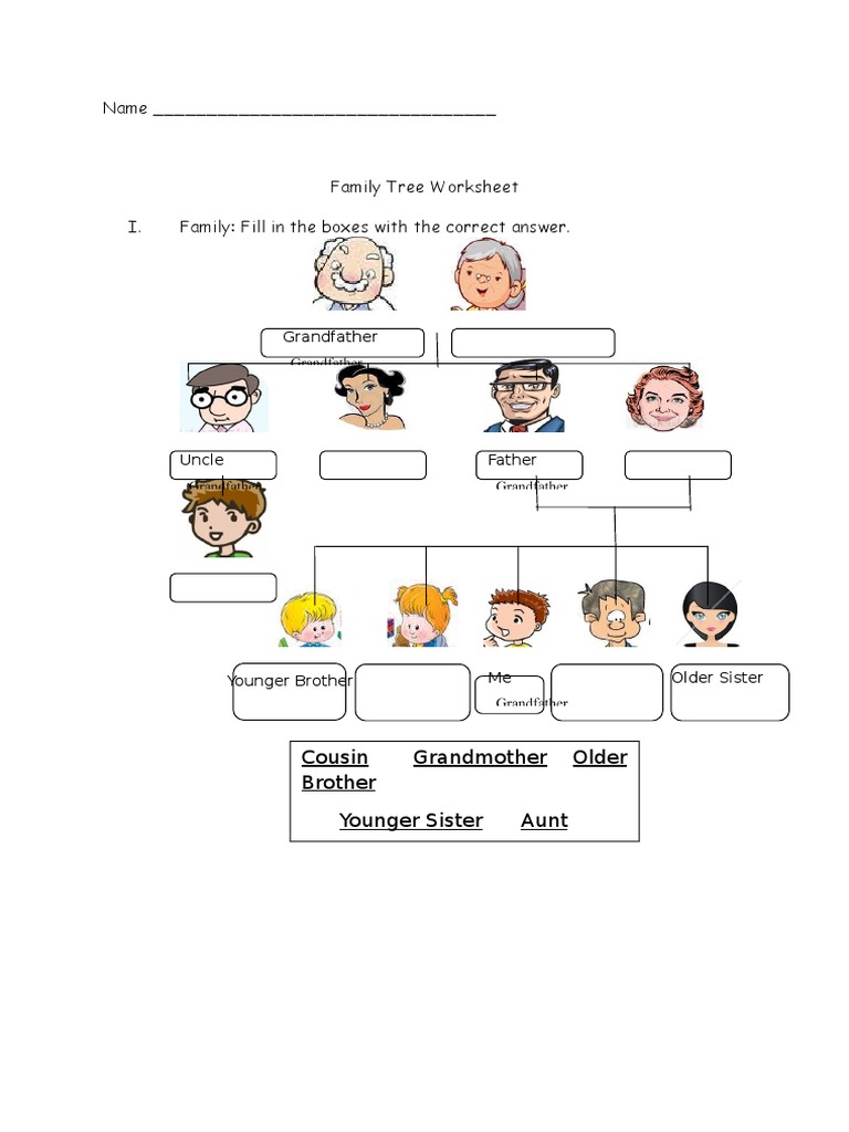 Family Tree Worksheet | PDF