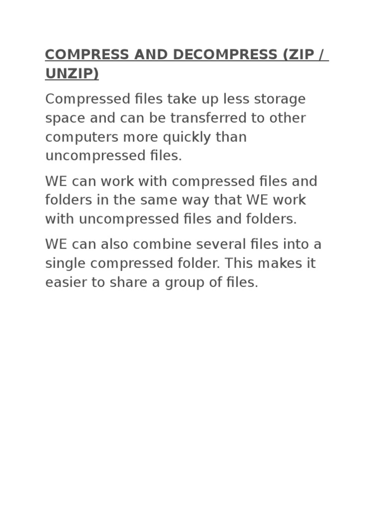 Compress and Decompress | PDF | Computers