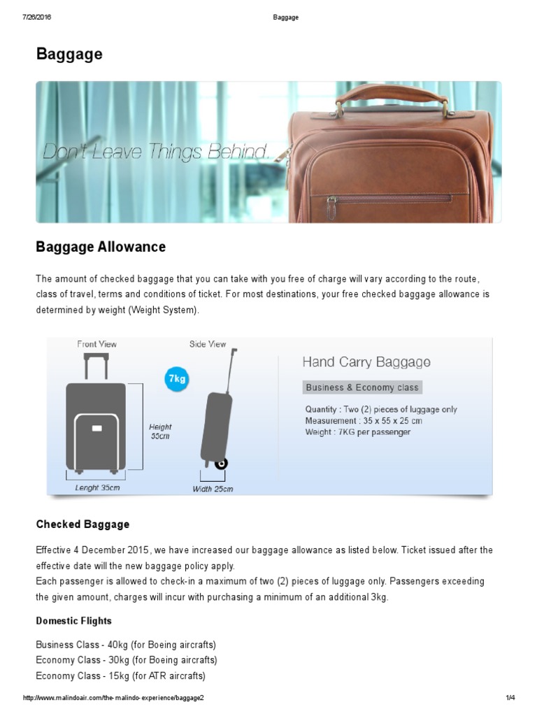 Baggage | PDF | Baggage | Aircraft