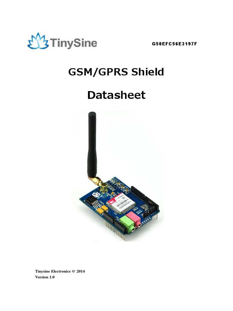 GSM Shield Datasheet PDF | PDF | General Packet Radio Service | Gsm