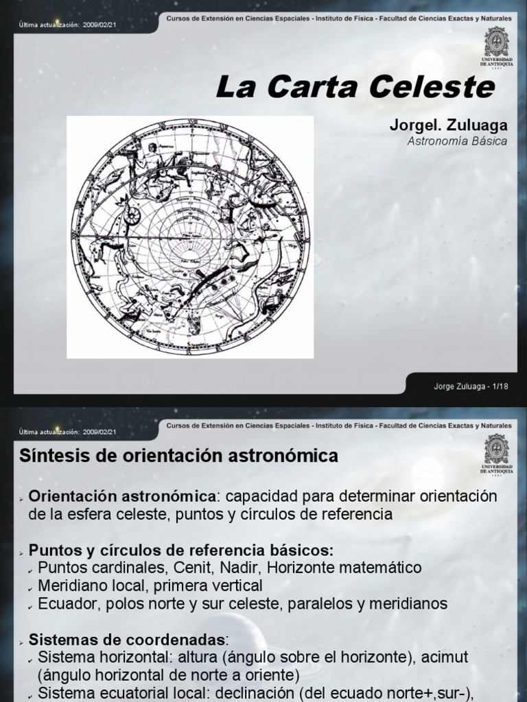 Presentacion Carta - Celeste Astron0901 PDF | PDF | Mapa | Espacio