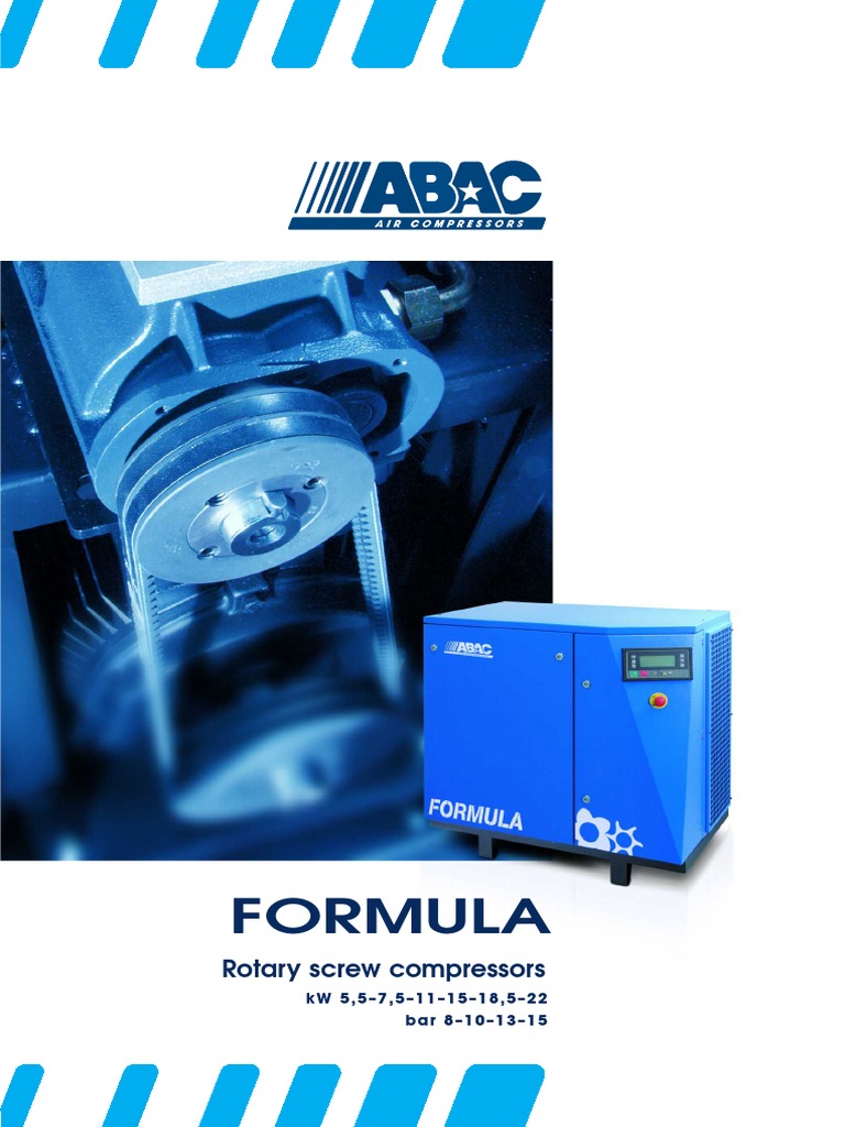 ABAC Formula 5 5 22kW | PDF | Gas Compressor | Gases