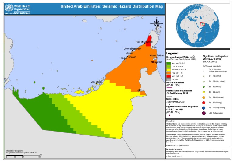 UAE - Seismic Zoning Map PDF | PDF
