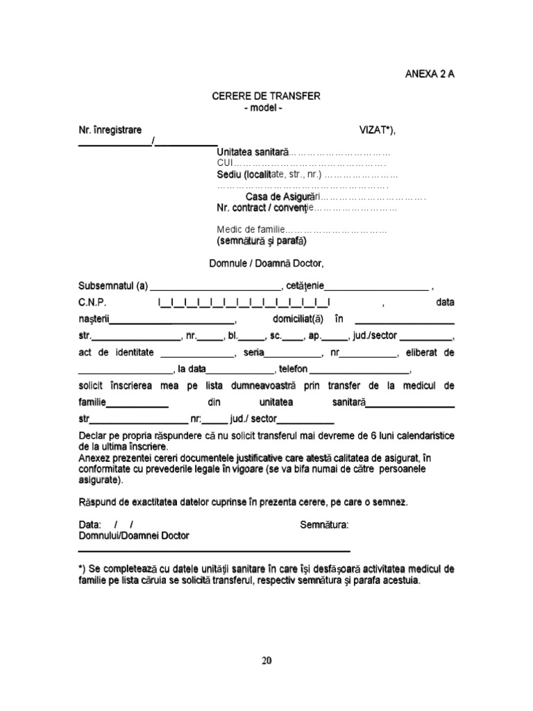 Model Cerere De Transfer Gradinita - vrogue.co