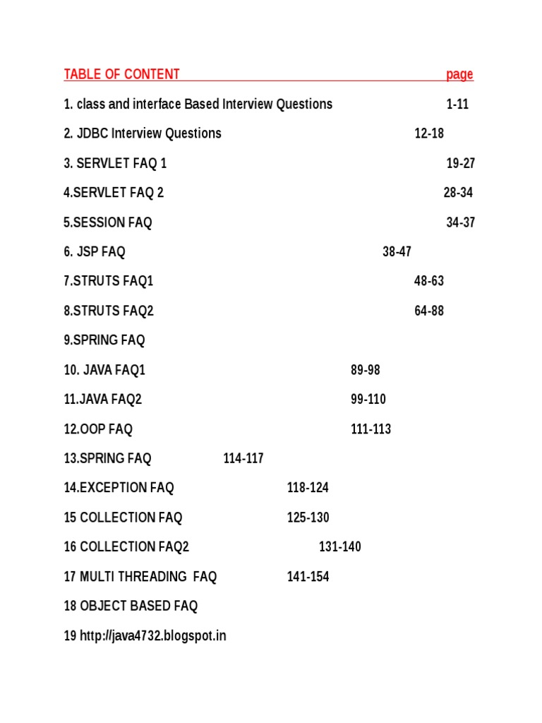 Java All Interview Question Prepared by Abhinav | PDF | Java Server Pages | Class (Computer ...