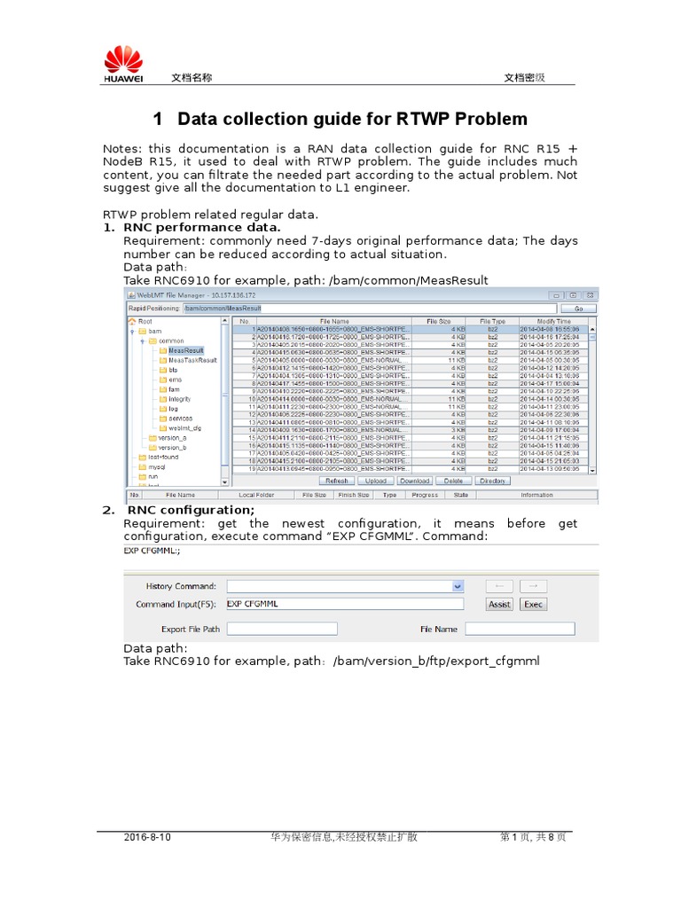 Data Collection Guide For RTWP Prolem of R15 or Later Version | PDF ...