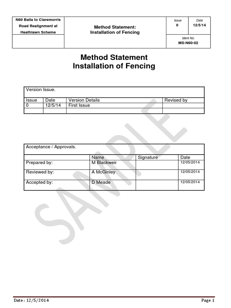 1b. MS 02 Installation of Fencing | PDF | Surface Runoff | Personal ...