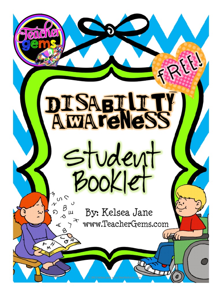 Disability Awareness Student Booklet Free | Hearing Loss | Hearing