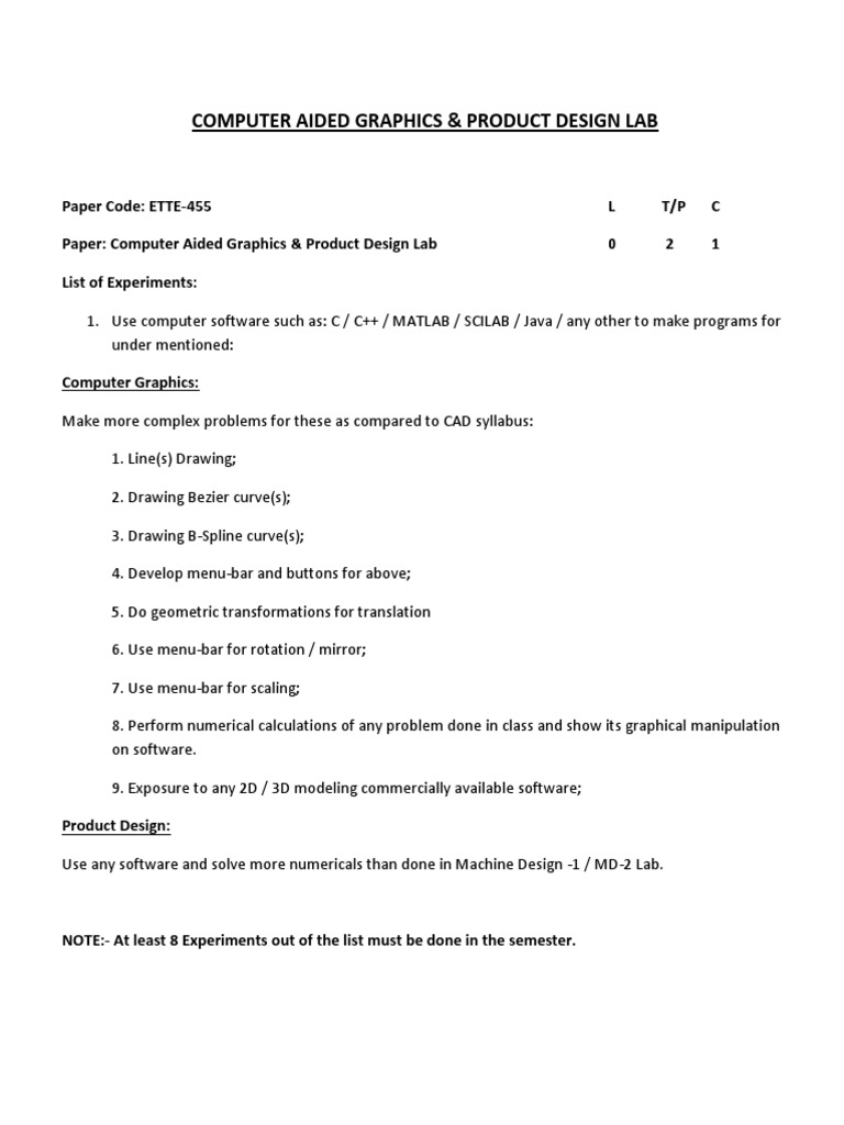 Computer Aided Graphics & Product Design | PDF | 3 D Modeling | Computer Aided Design
