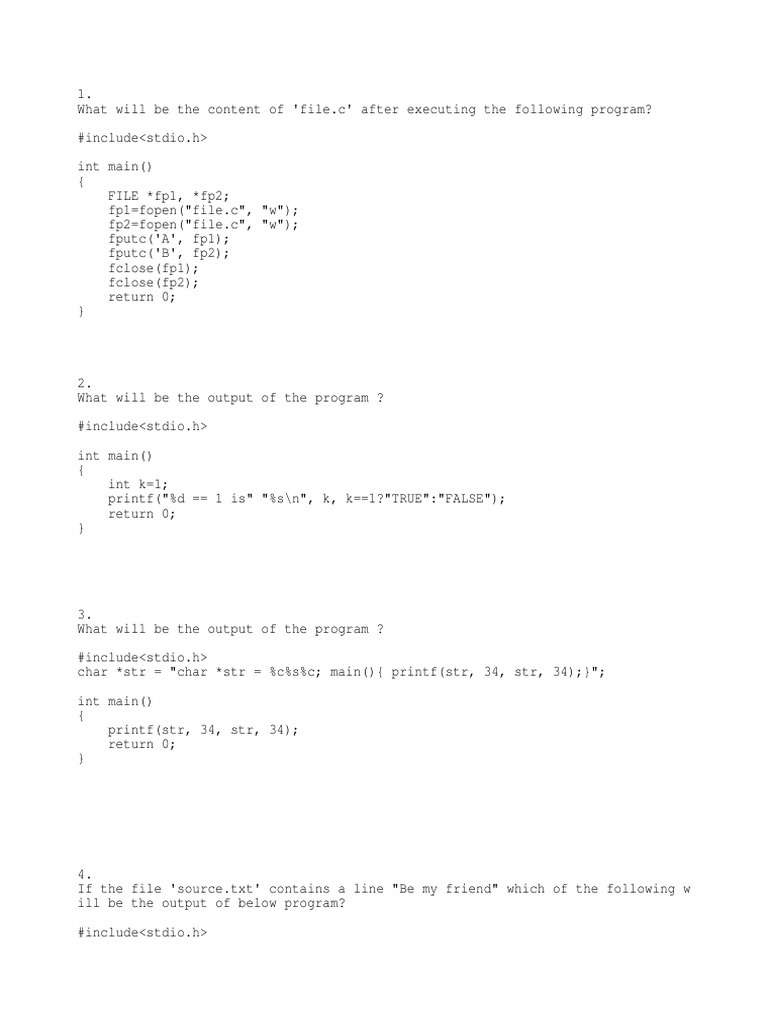 C Program Question | PDF | Integer (Computer Science) | Computer Standards