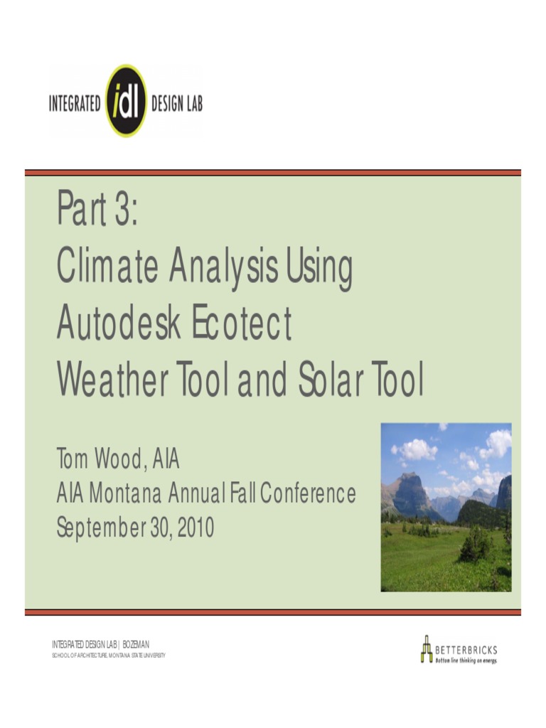 Climate Analysis Using Autodesk Ecotect Weather Tool and Solar Tool ...