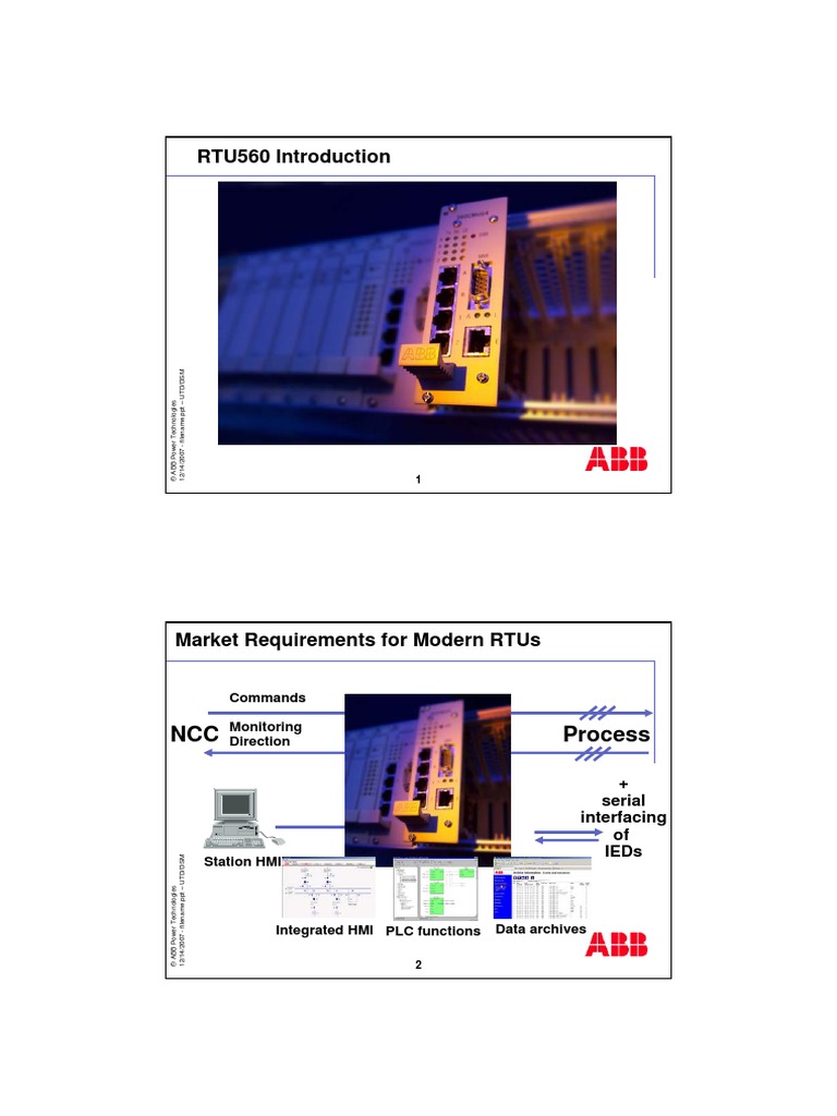03 RTU560 Introduction E | PDF | Wide Area Network | Programmable Logic Controller