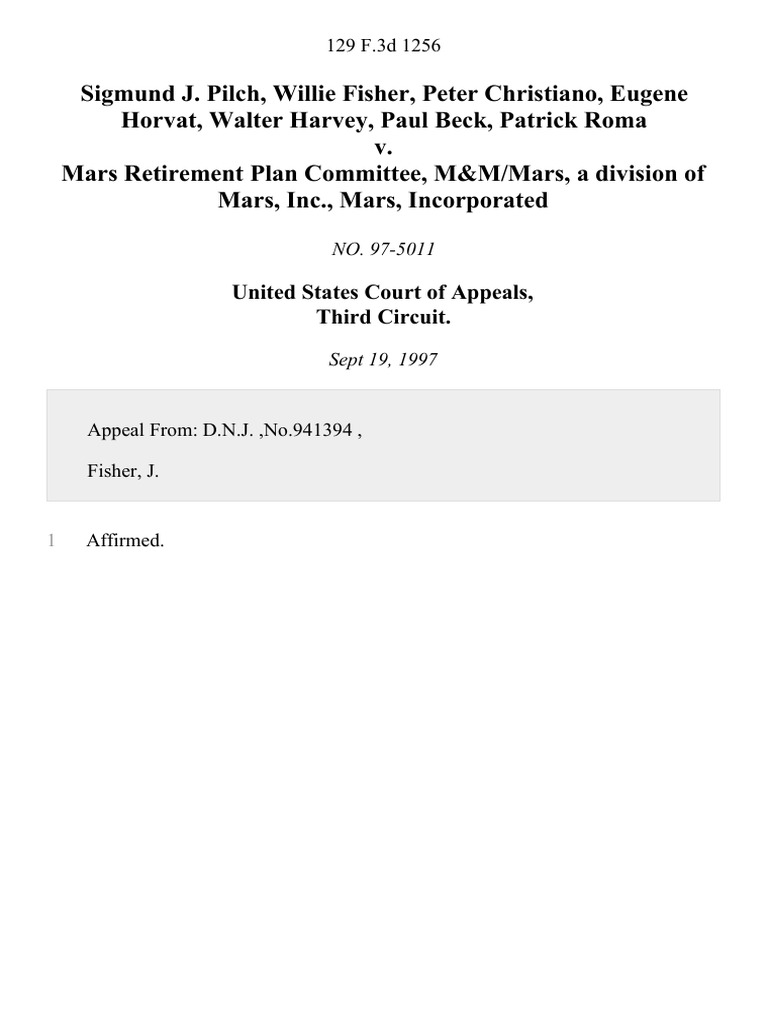 Sigmund J. Pilch, Willie Fisher, Peter Christiano, Eugene Horvat ...