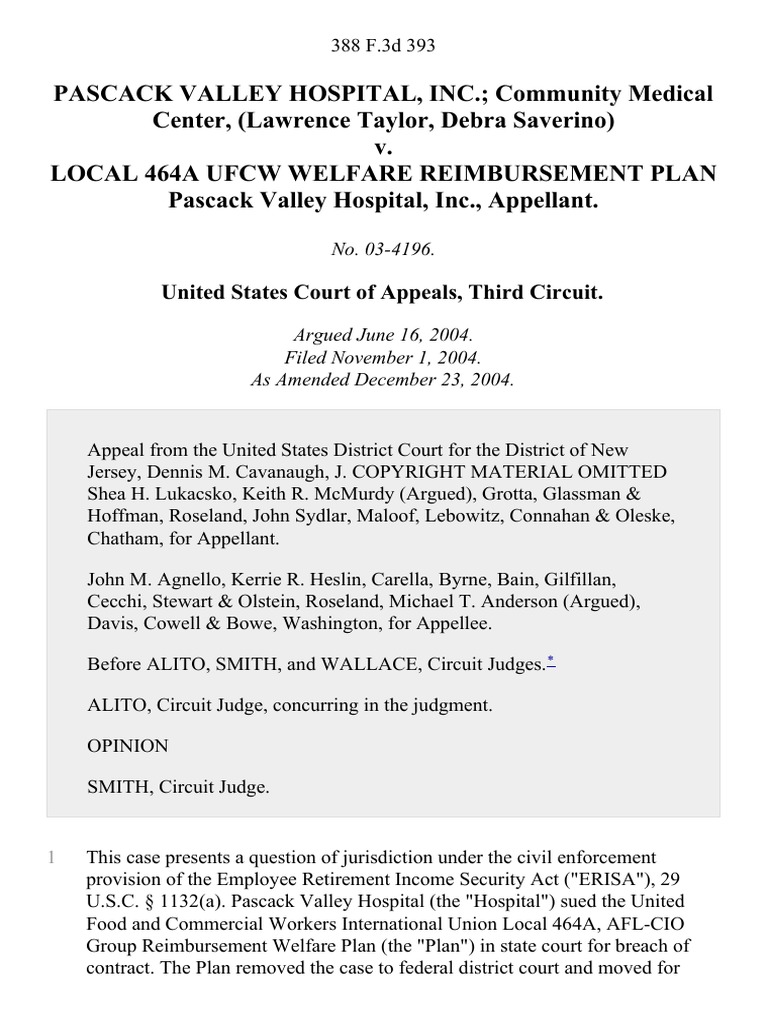 Pascack Valley Hospital, Inc. Community Medical Center, (Lawrence ...