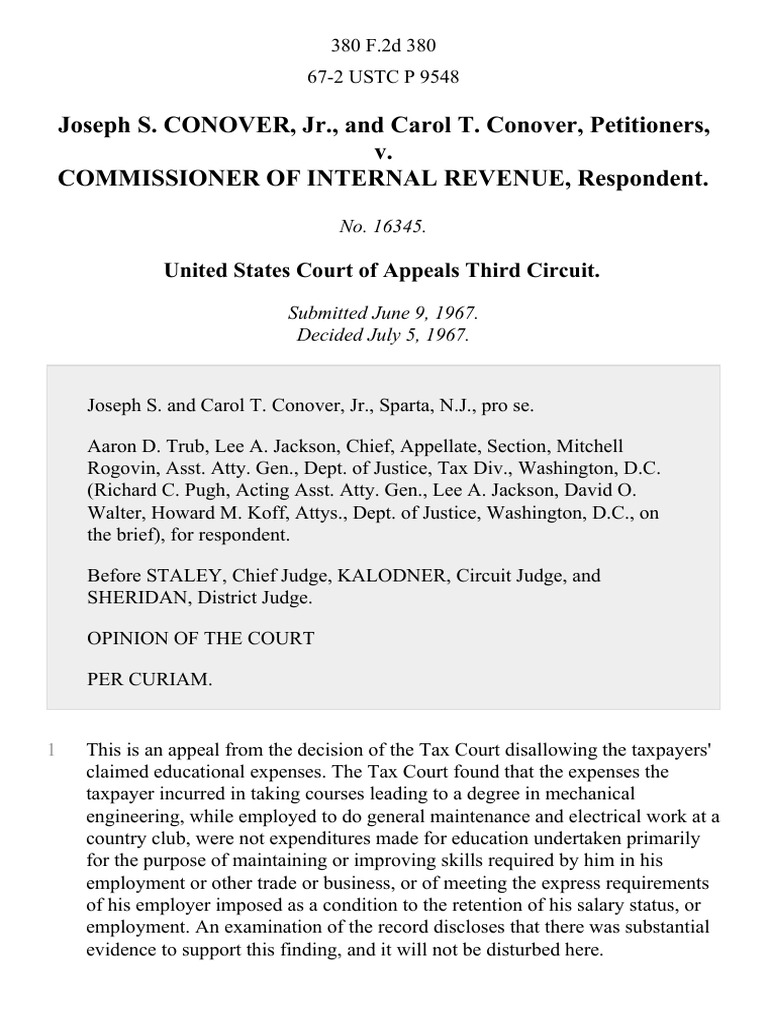 Joseph S. Conover, JR., and Carol T. Conover v. Commissioner of ...