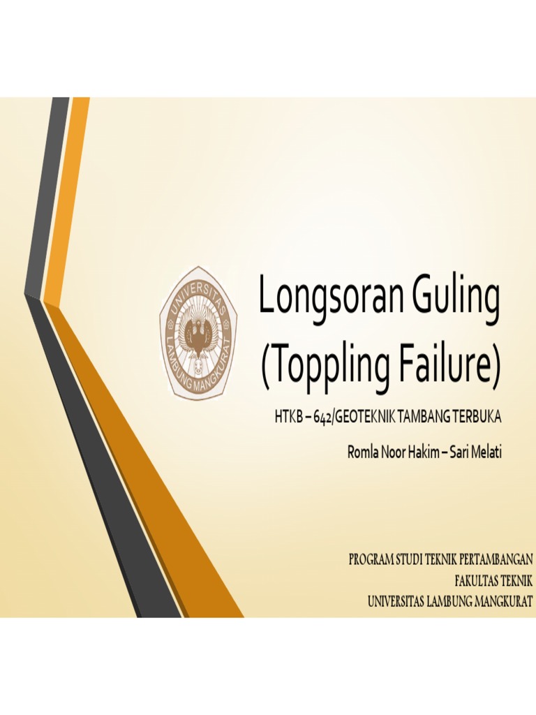 8 - Longsoran Guling (Toppling Failure) | PDF | Sains & Matematika