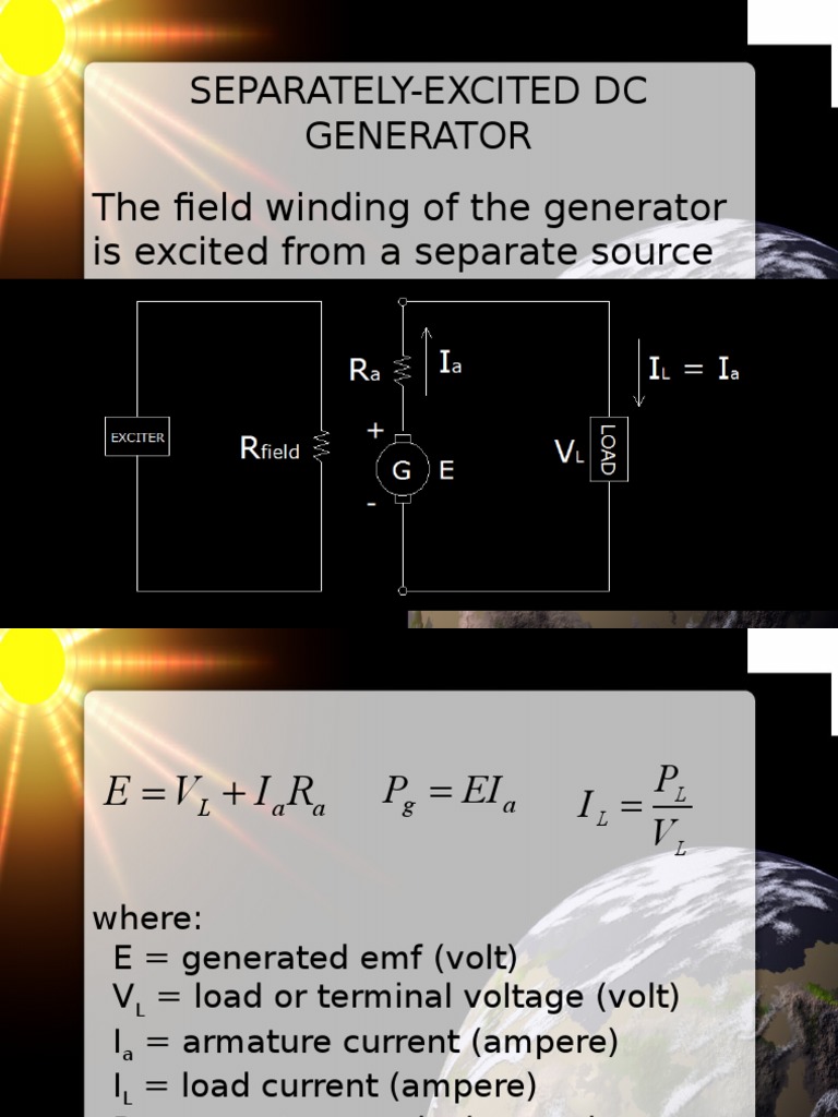 SEPARATELY-EXCITED DC GENERATOR | PDF | Series And Parallel Circuits ...