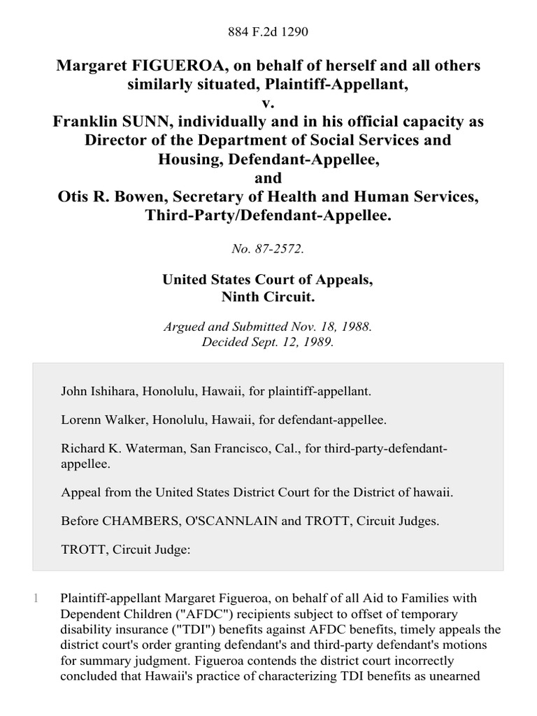 AFDC Income Classification Appeal | PDF | Employee Benefits | Aid To ...