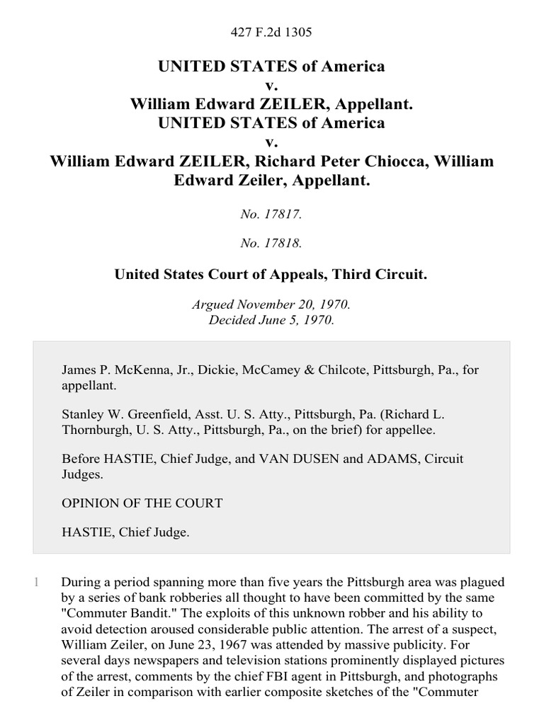United States v. William Edward Zeiler, United States of America v ...