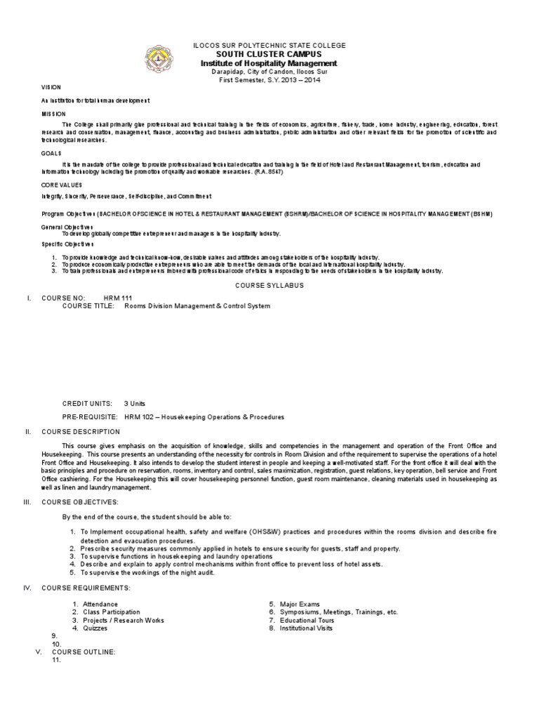 Hospitality Management Program Overview | PDF | Entrepreneurship | Foods