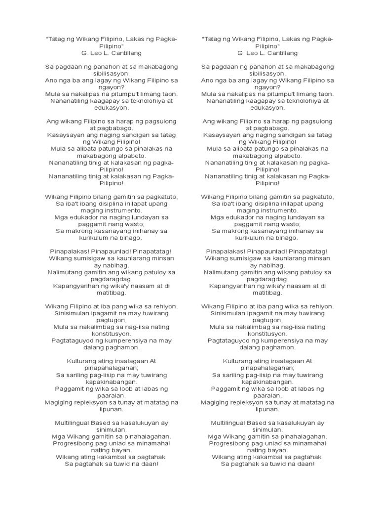 Grade 6 Sabayang Pagbigkas | PDF