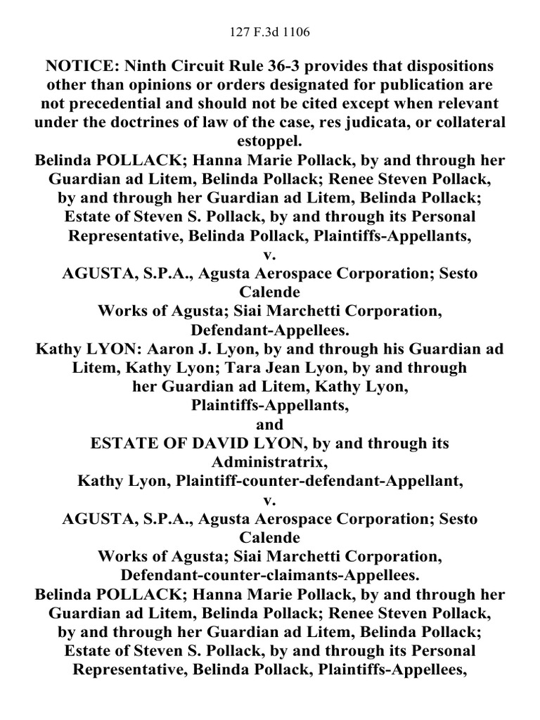 Belinda Pollack Hanna Marie Pollack, by and Through Her Guardian Ad ...