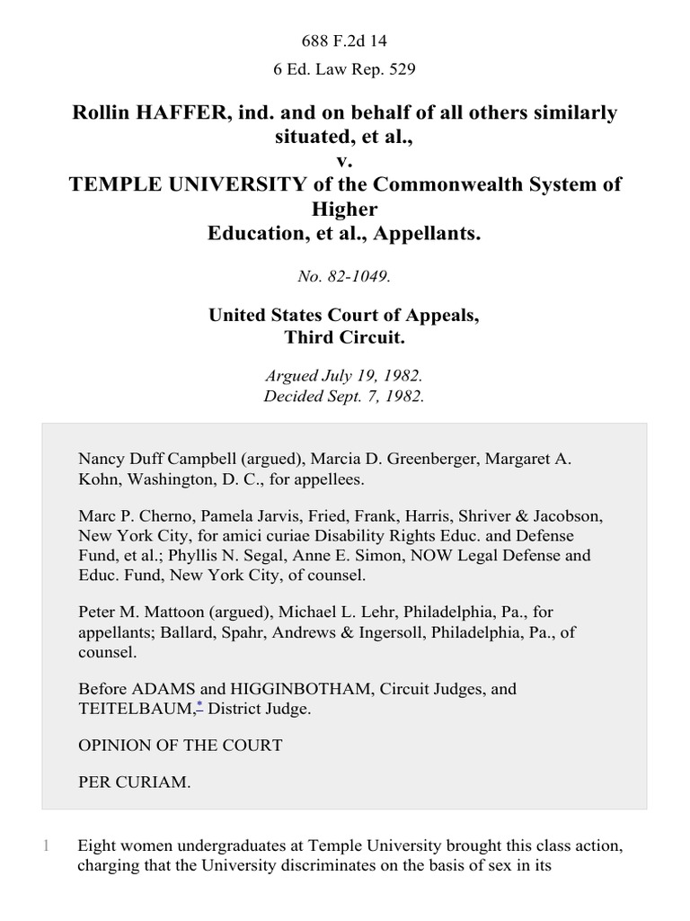 Rollin Haffer, Ind. and On Behalf of All Others Similarly Situated v ...