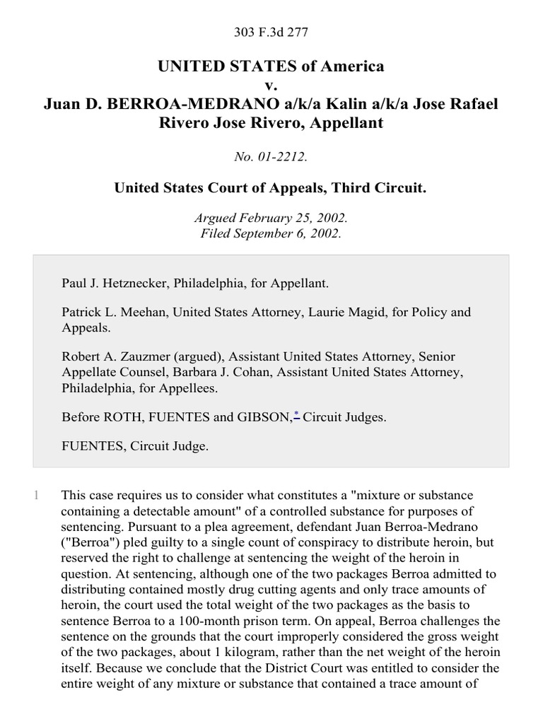 United States v. Juan D. Berroa-Medrano A/K/A Kalin A/K/A Jose Rafael ...