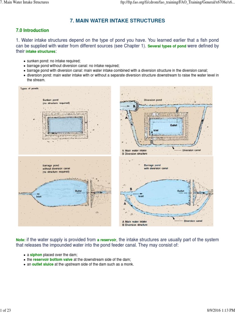7. Main Water Intake Structures | Dam | Flood