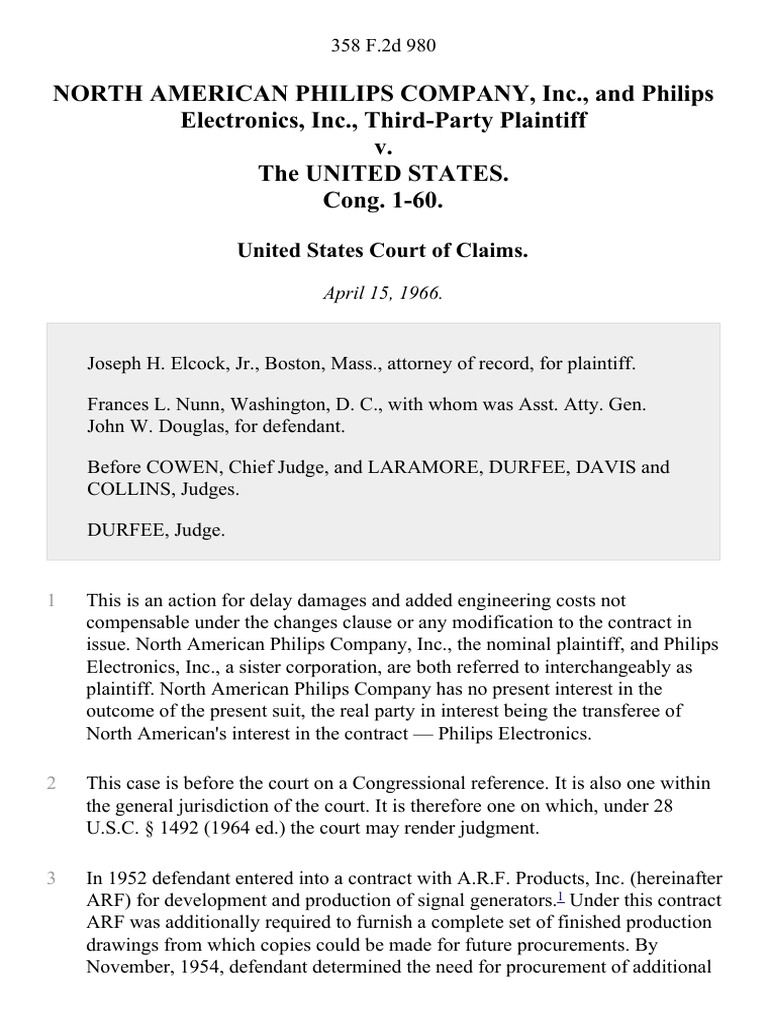 Philips Electronics Contract Dispute | PDF | Specification (Technical ...