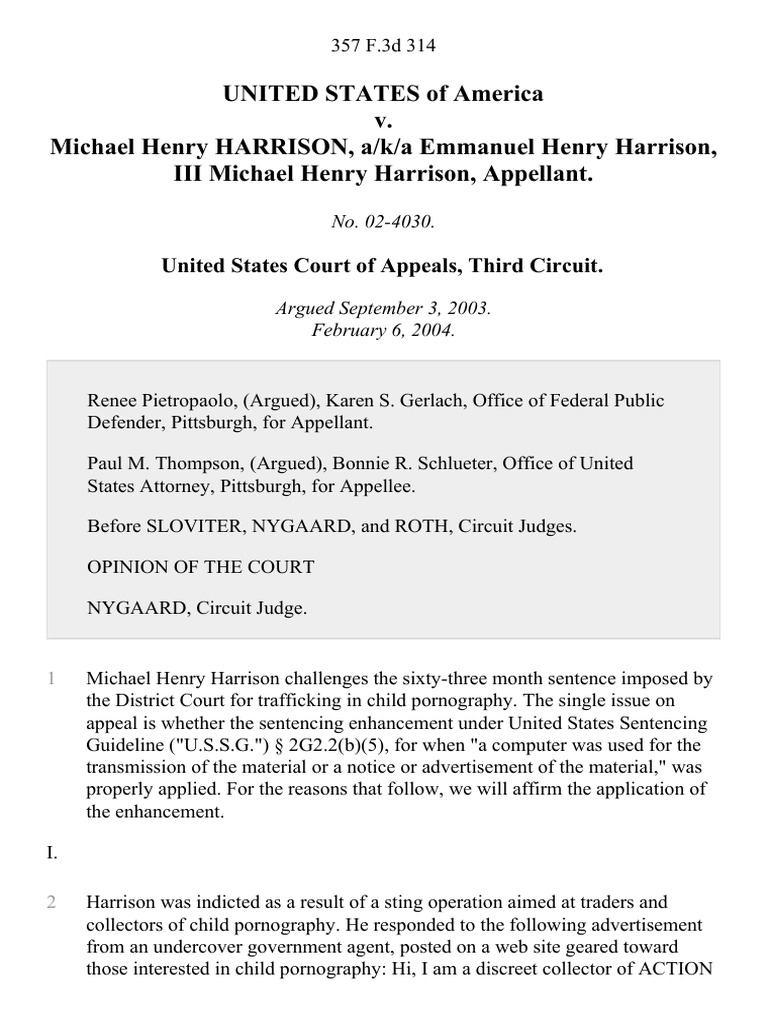 United States v. Michael Henry Harrison, A/K/A Emmanuel Henry Harrison ...