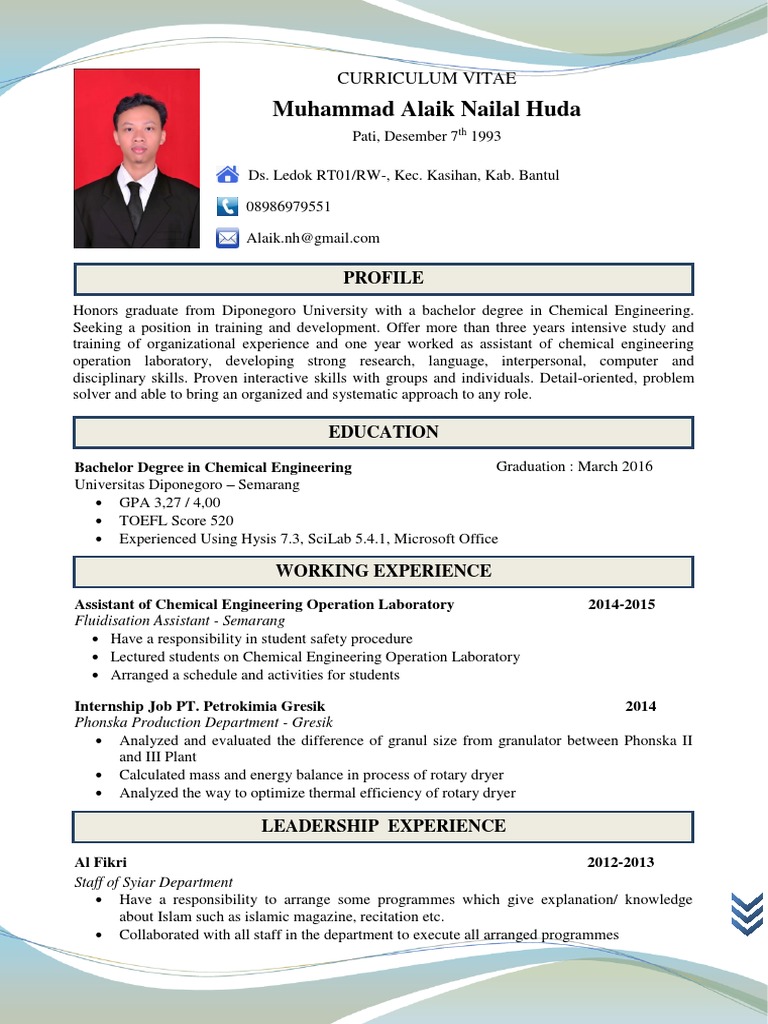 A Well-Rounded Chemical Engineer Seeks New Opportunities | PDF ...