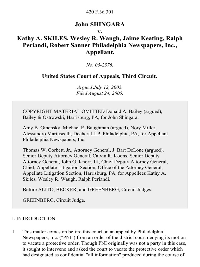 John Shingara v. Kathy A. SKILES, Wesley R. Waugh, Jaime Keating, Ralph ...