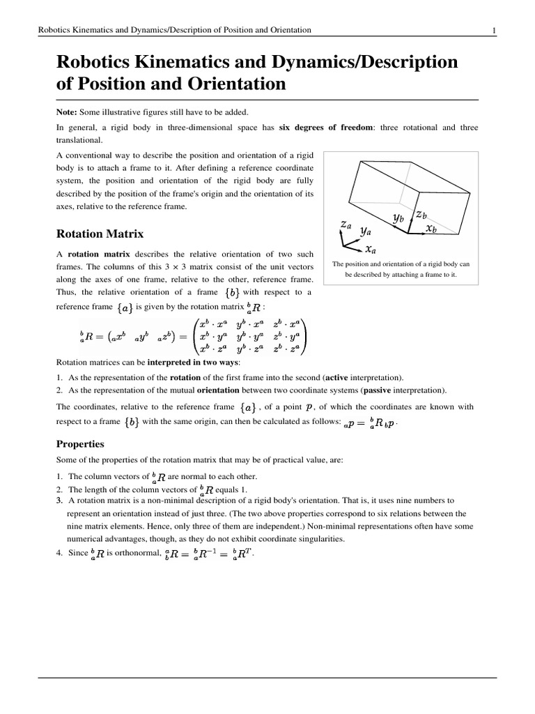 Robotics Kinematics and Dynamics | PDF | Cartesian Coordinate System ...