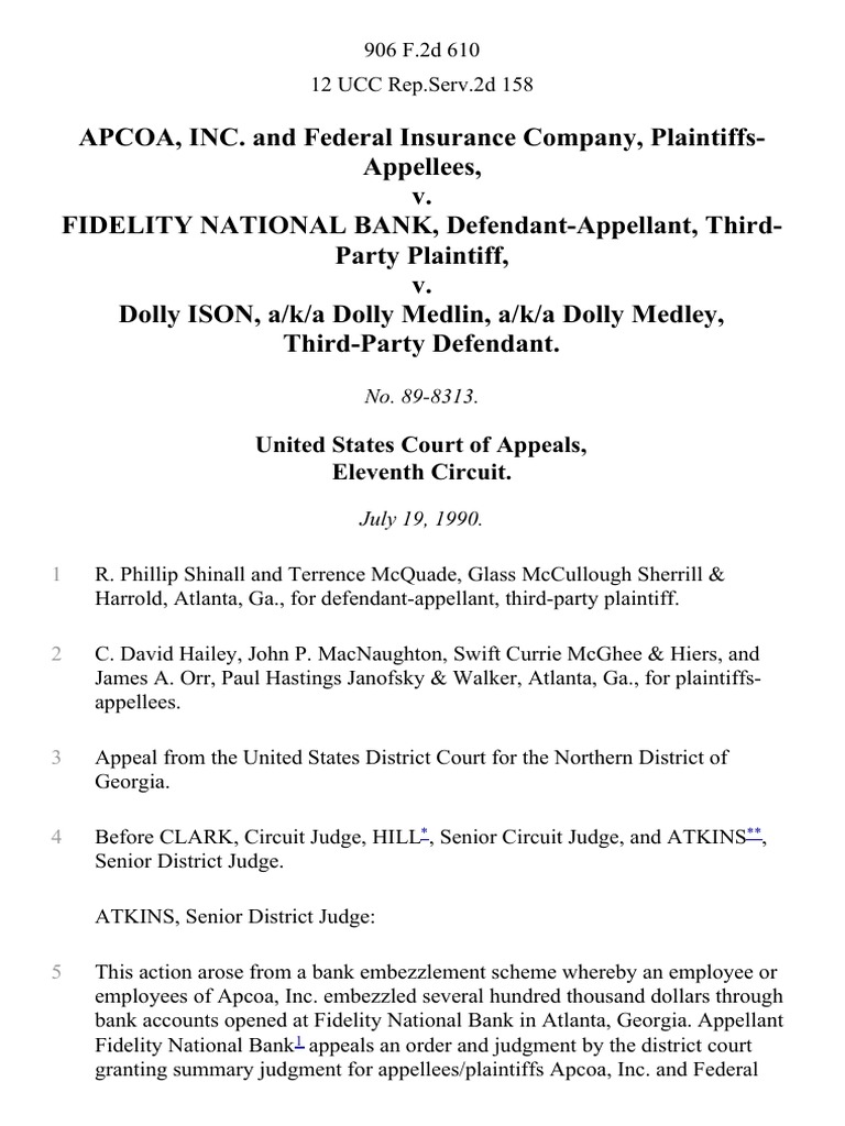 United States Court of Appeals, Eleventh Circuit | PDF | Summary ...