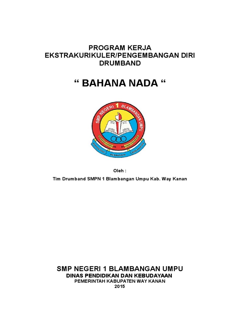 Cover Program Kerja Ekstrakurikuler Drumband | PDF