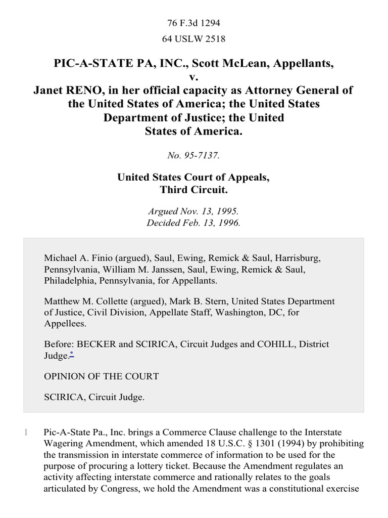 United States Court of Appeals, Third Circuit | PDF | Commerce Clause ...