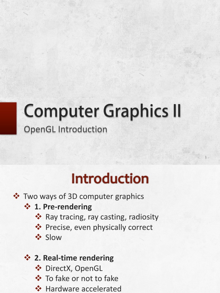 Computer Graphics Ii: Opengl Introduction | Download Free PDF | Shader ...
