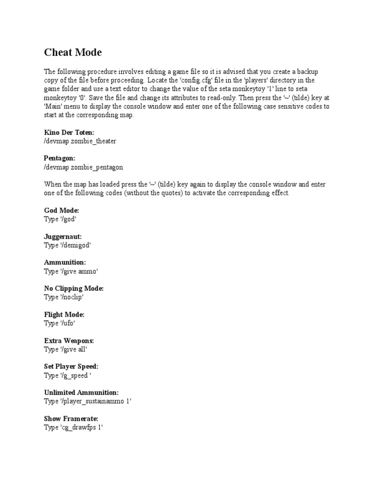 Cheat COD Black Ops | PDF