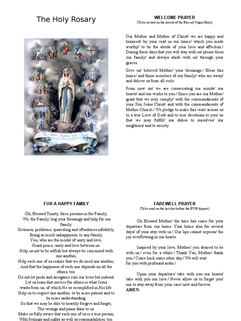 The Holy Rosary | PDF | Mary, Mother Of Jesus | Rosary