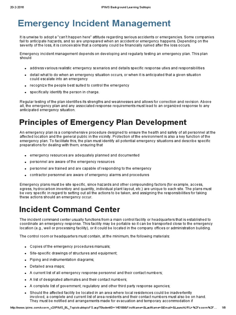 03 - Emergency Plan Development | PDF | Emergency | Emergency Management