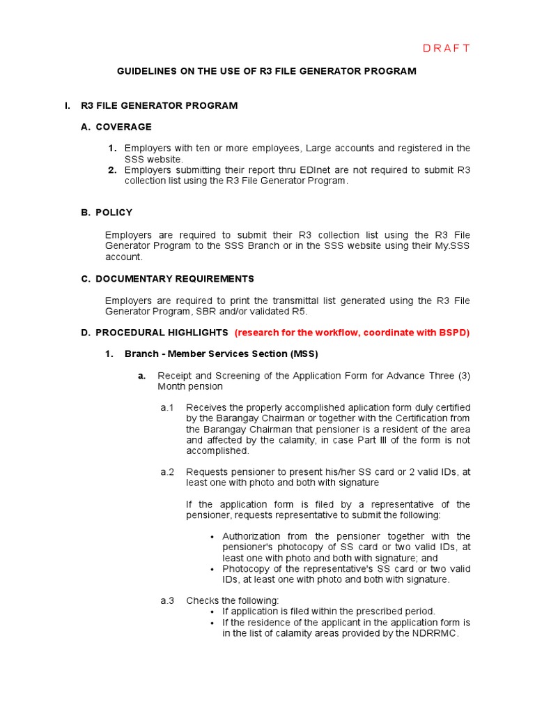 Guidelines - R3 File Generator | PDF | Voucher | Cheque