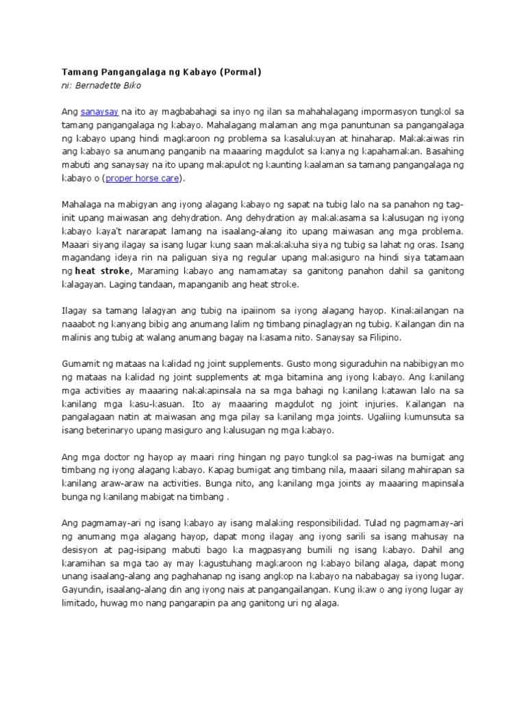 Pormal Na Sanaysay | PDF